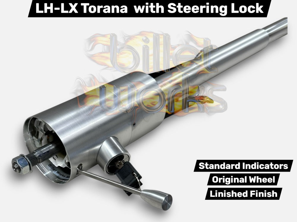 BILLET STEERING COLUMN WITH STEERING LOCK FOR HOLDEN LH and LX TORANA ...